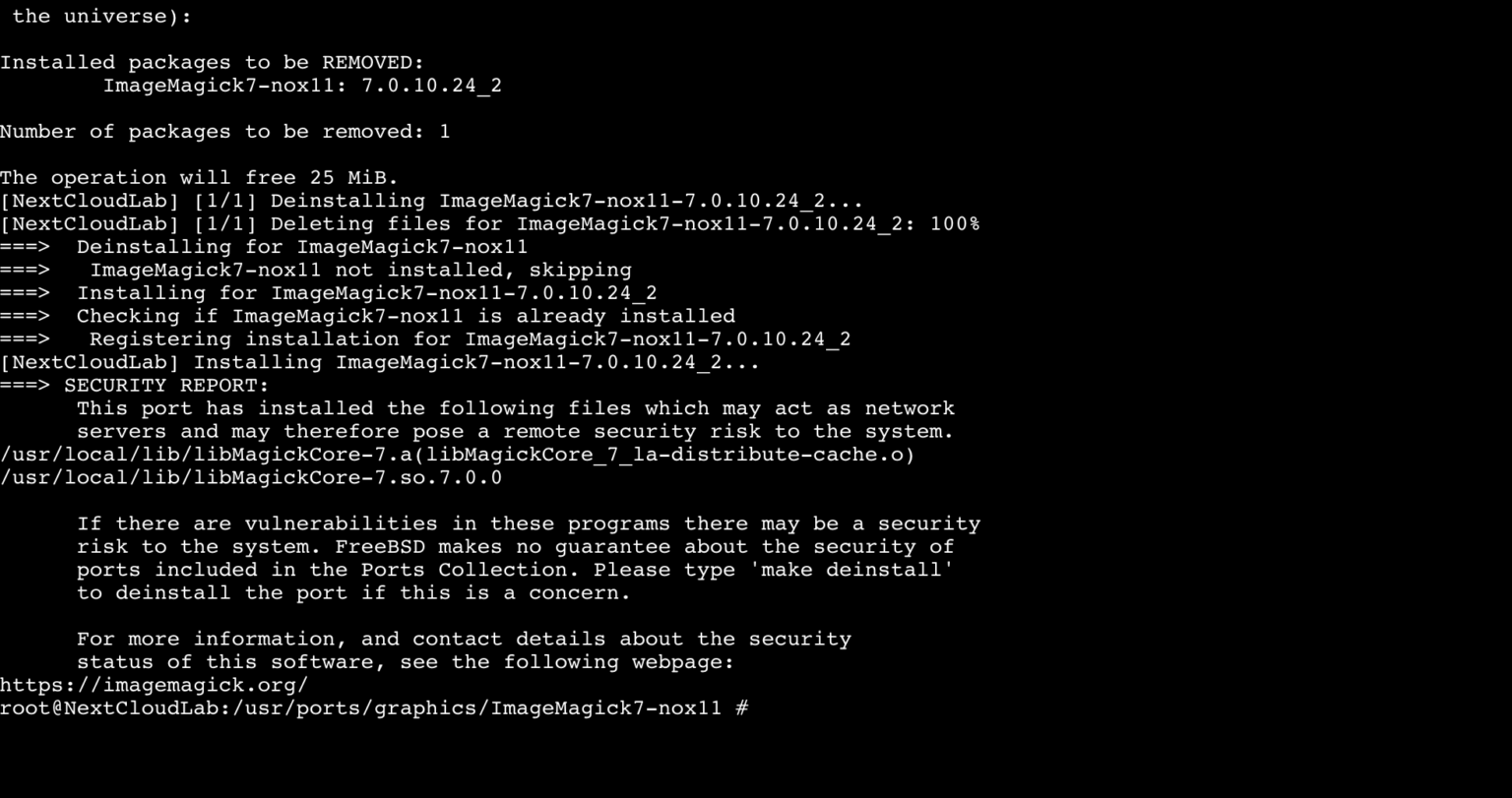TrueNAS/FreeBSD NextCloud jail enable HEIC support – Blog Florian Rhomberg